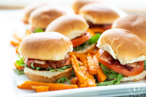 Easy BLT Sliders with Arugula & Camp Sauce - Catz in the Kitchen
