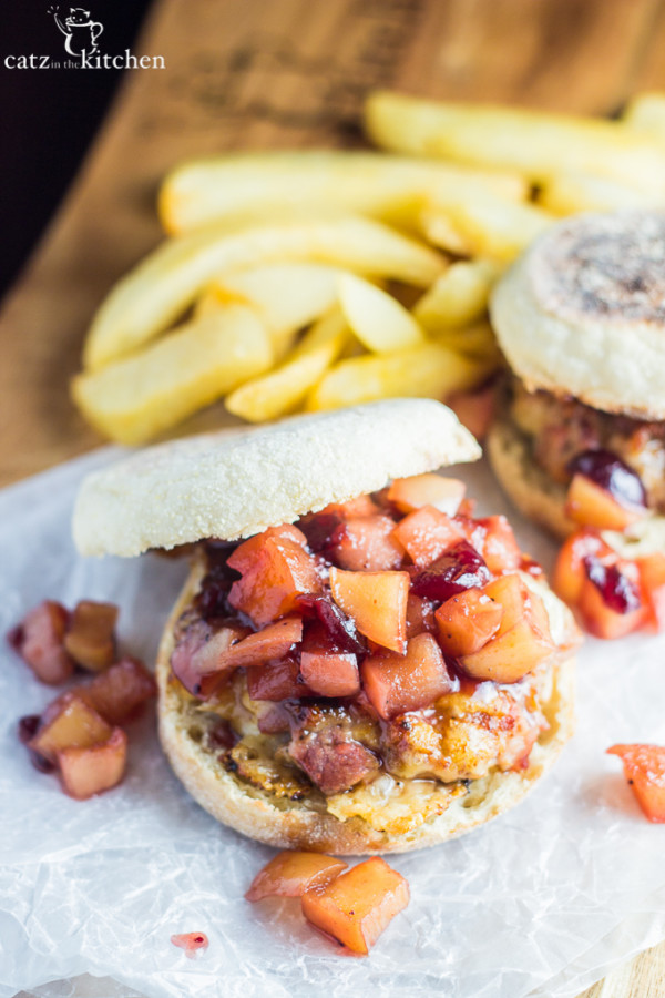 Chicken Cordon Bleu Burgers - Catz in the Kitchen