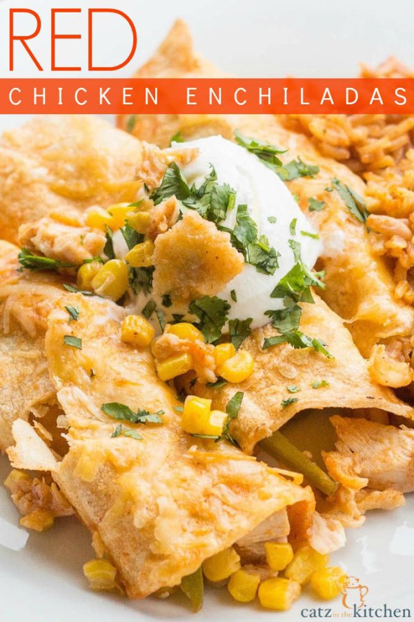 Red Chicken Enchiladas - Catz in the Kitchen