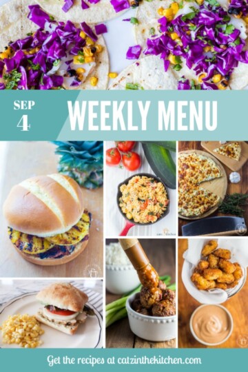 Weekly Menu for the Week of Sep 4th - Catz in the Kitchen