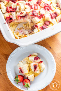 Strawberries & Cream Overnight French Toast - Catz in the Kitchen