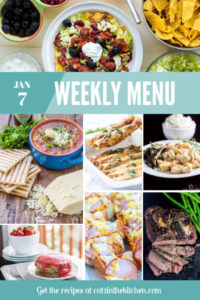 Weekly Menu for the Week of Jan 7 - Catz in the Kitchen