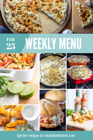 Weekly Menu for the Week of Feb 25 - Catz in the Kitchen