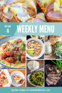 Weekly Menu for the Week of March 4 - Catz in the Kitchen