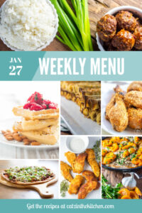 Weekly Menu for the Week of Jan 27 - Catz in the Kitchen
