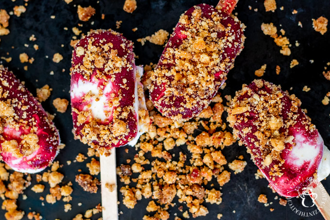 Blackberry Mascarpone Popsicles - Catz in the Kitchen