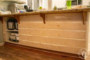DIY Shiplap Kitchen Counter Bar - Catz in the Kitchen