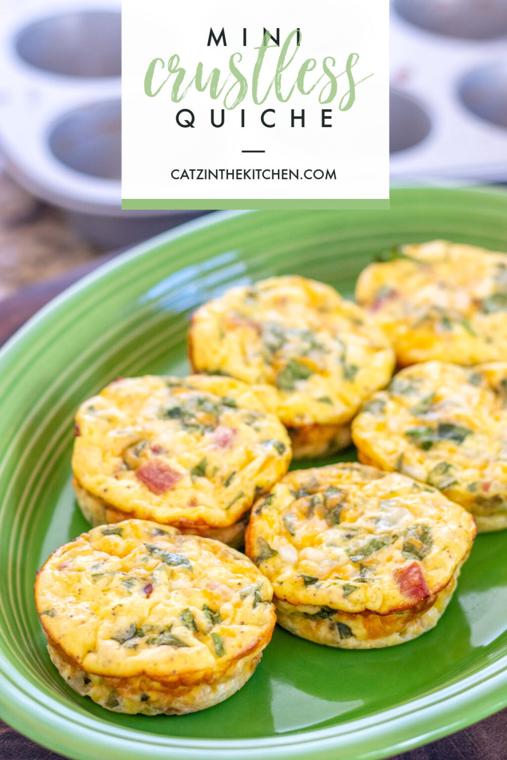 Mini Crustless Quiche - Catz in the Kitchen