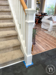 DIY $20 Newel Post Makeover - Catz in the Kitchen