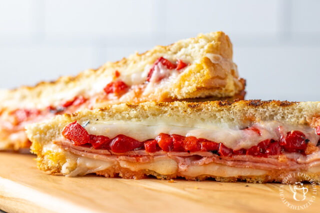 Ham and Roasted Red Pepper Panini - Catz in the Kitchen