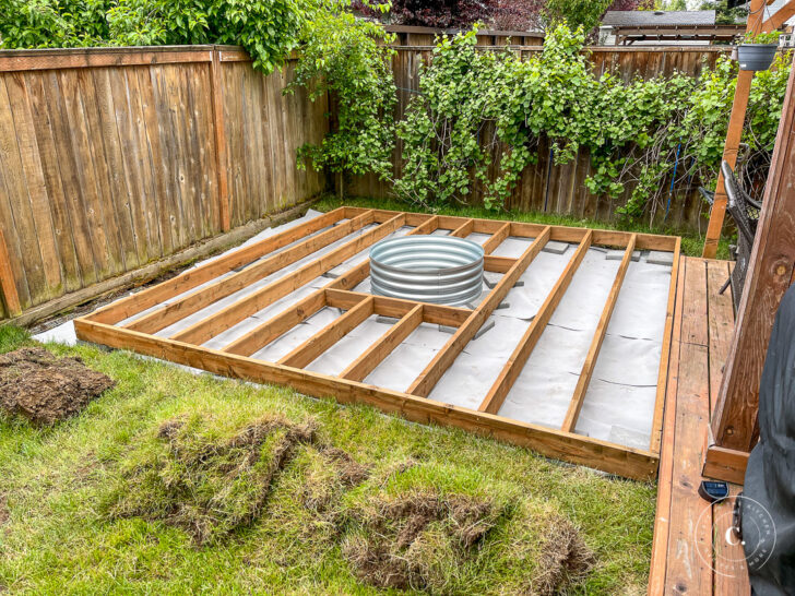 DIY Floating Deck & Fire Pit - Catz in the Kitchen