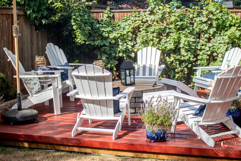 DIY Floating Deck & Fire Pit - Catz in the Kitchen