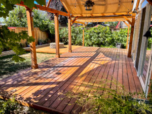 DIY Floating Deck & Fire Pit - Catz in the Kitchen