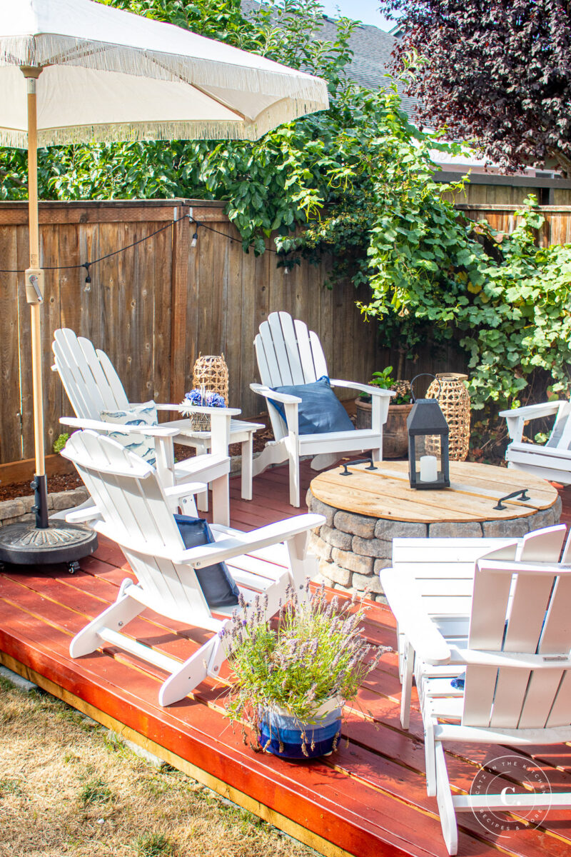 DIY Floating Deck & Fire Pit - Catz in the Kitchen