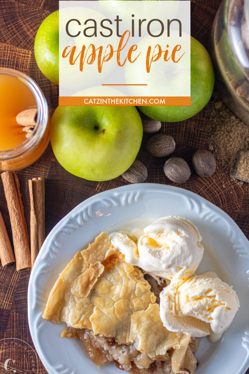 Cast Iron Apple Pie - Catz in the Kitchen