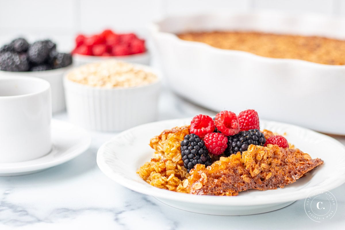 Simple Baked Oats - Catz in the Kitchen
